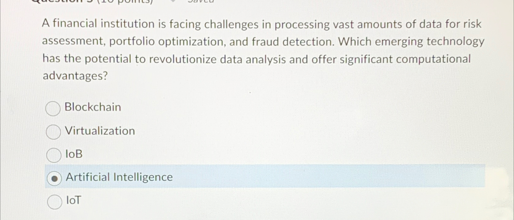 Solved A financial institution is facing challenges in | Chegg.com