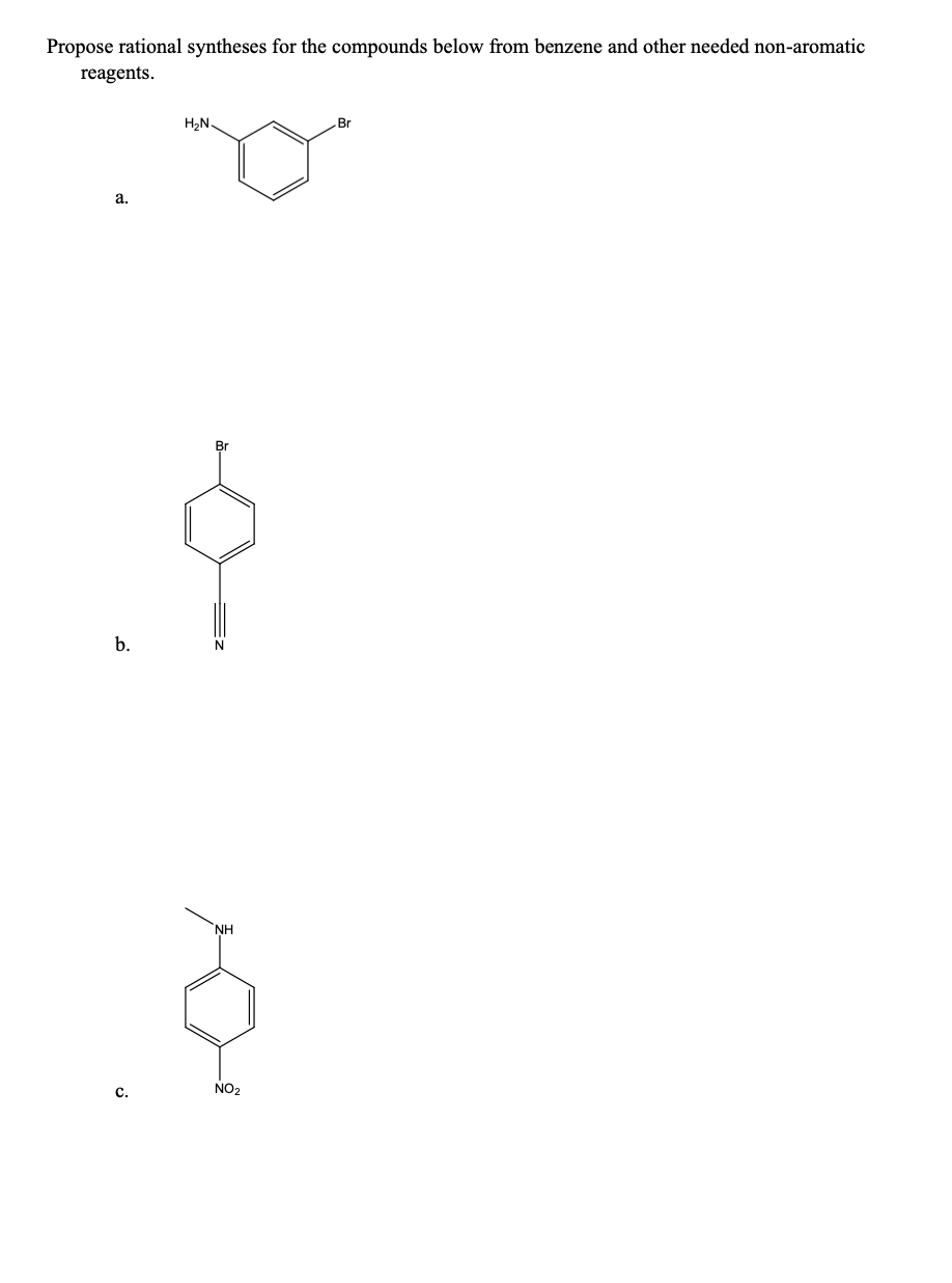 Solved Propose rational syntheses for the compounds below | Chegg.com