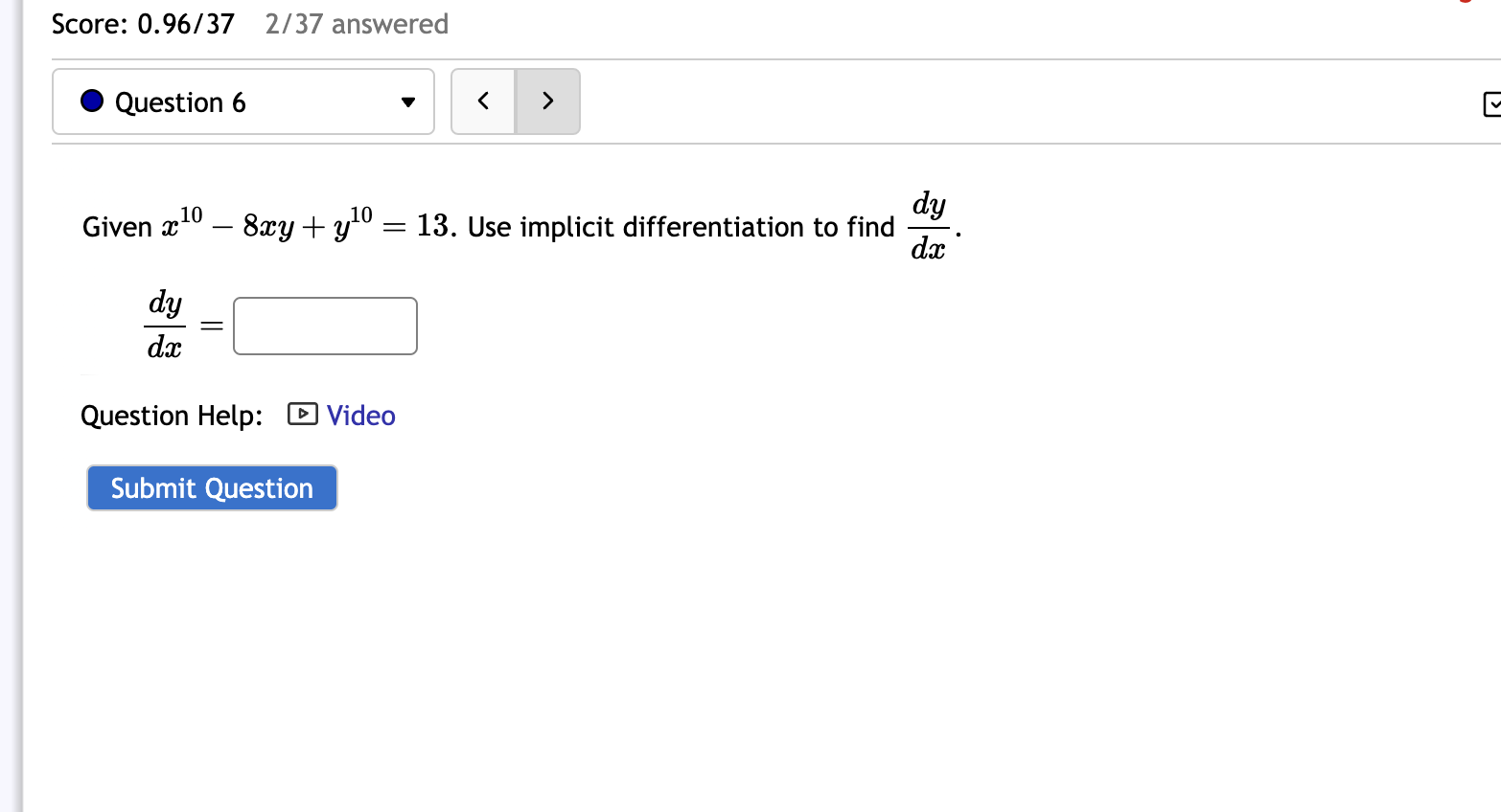 Solved Given x10-8xy+y10=13. ﻿Use implicit differentiation | Chegg.com