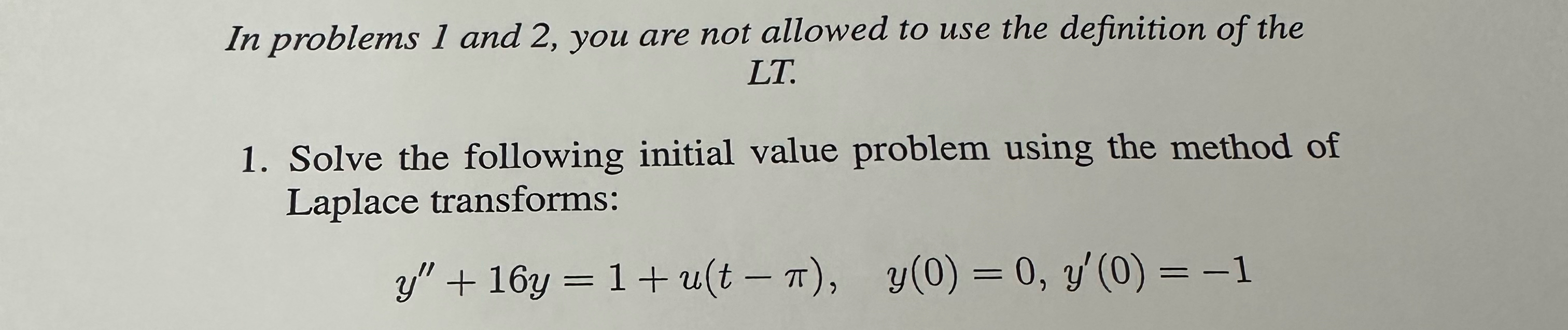 In problems 1 ﻿and 2, ﻿you are not allowed to use the | Chegg.com