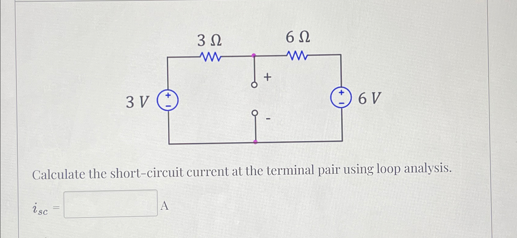Solved Calculate the short-circuit current at the terminal | Chegg.com