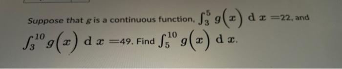 Solved Suppose that g is a continuous function, | Chegg.com