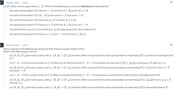 Solved by an EXPERT Meltiple mower 1 ﻿pointLet (x,d) be ﻿a metric space | Chegg.com