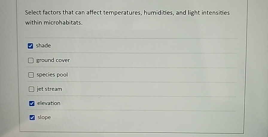 Solved Select factors that can affect temperatures, | Chegg.com