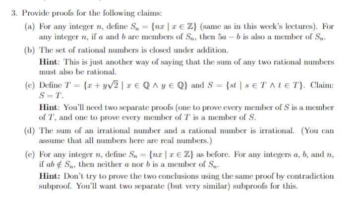 Solved 3. ﻿Provide proofs for the following claims:(a) ﻿For | Chegg.com