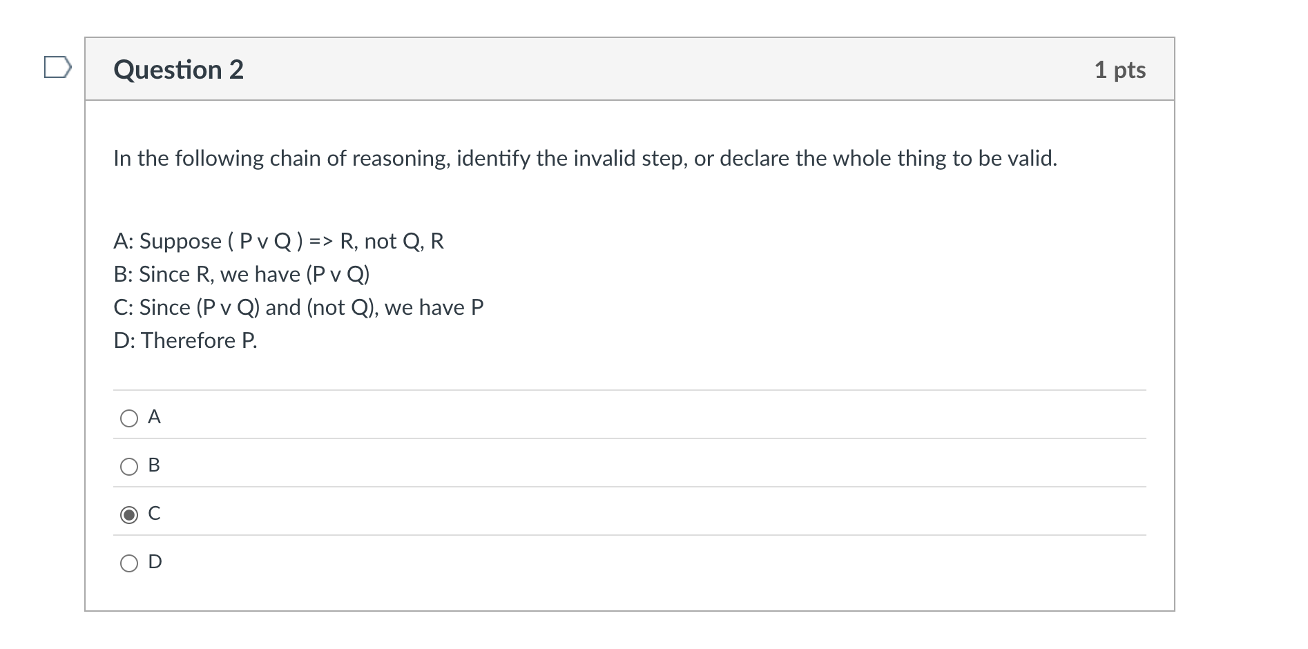 Solved In ﻿the following chain of ﻿reasoning, identify the | Chegg.com
