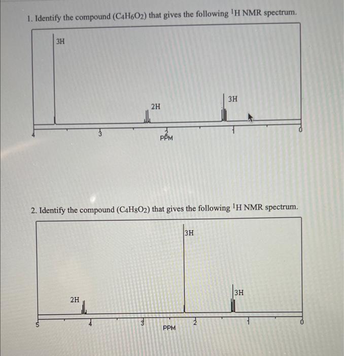 Solved 1. Identify the compound (C4H602) that gives the | Chegg.com