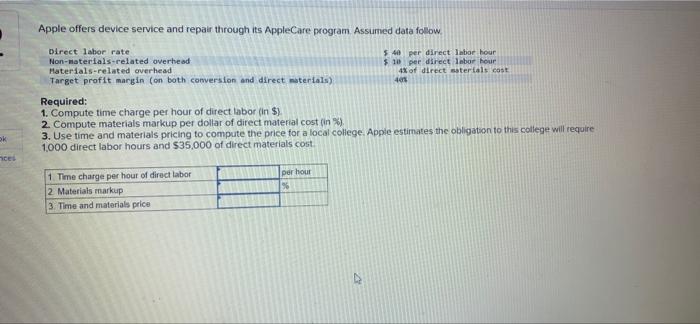 Solved Apple offers device service and repair through its | Chegg.com