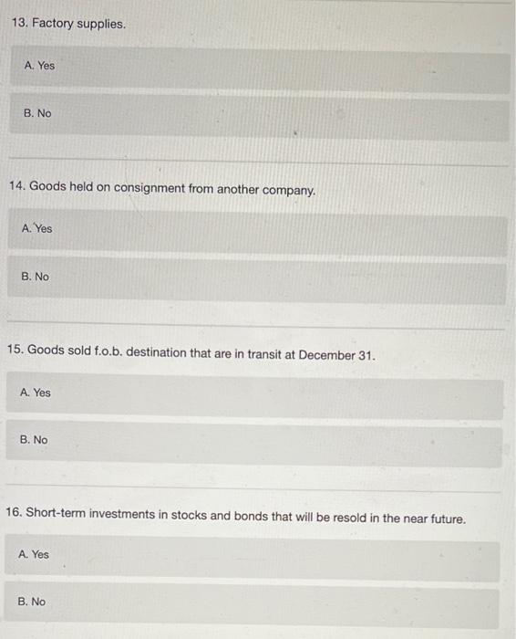 Solved Presented below is a list of items that may or may | Chegg.com