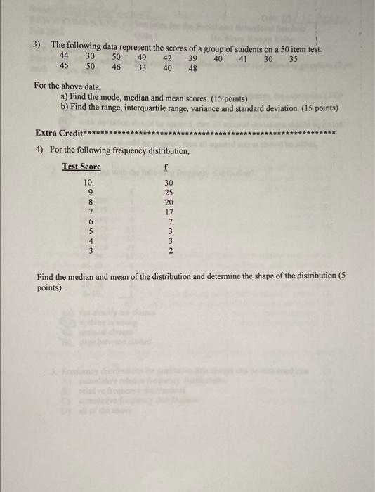 Solved Part 2 - Statistics Problems- Please answer the | Chegg.com
