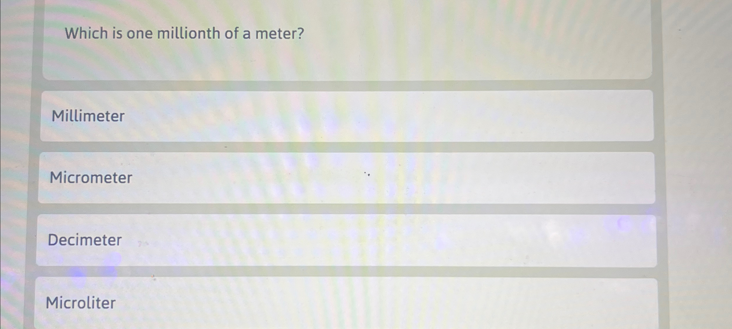 Solved Which is one millionth of a | Chegg.com