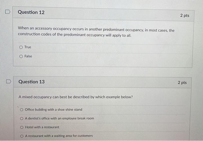 Solved Which construction type consists of exterior walls | Chegg.com