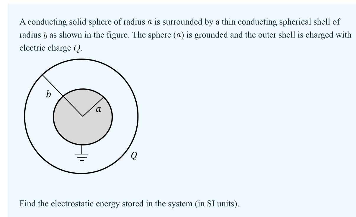 Solved A conducting solid sphere of radius a ﻿is surrounded | Chegg.com