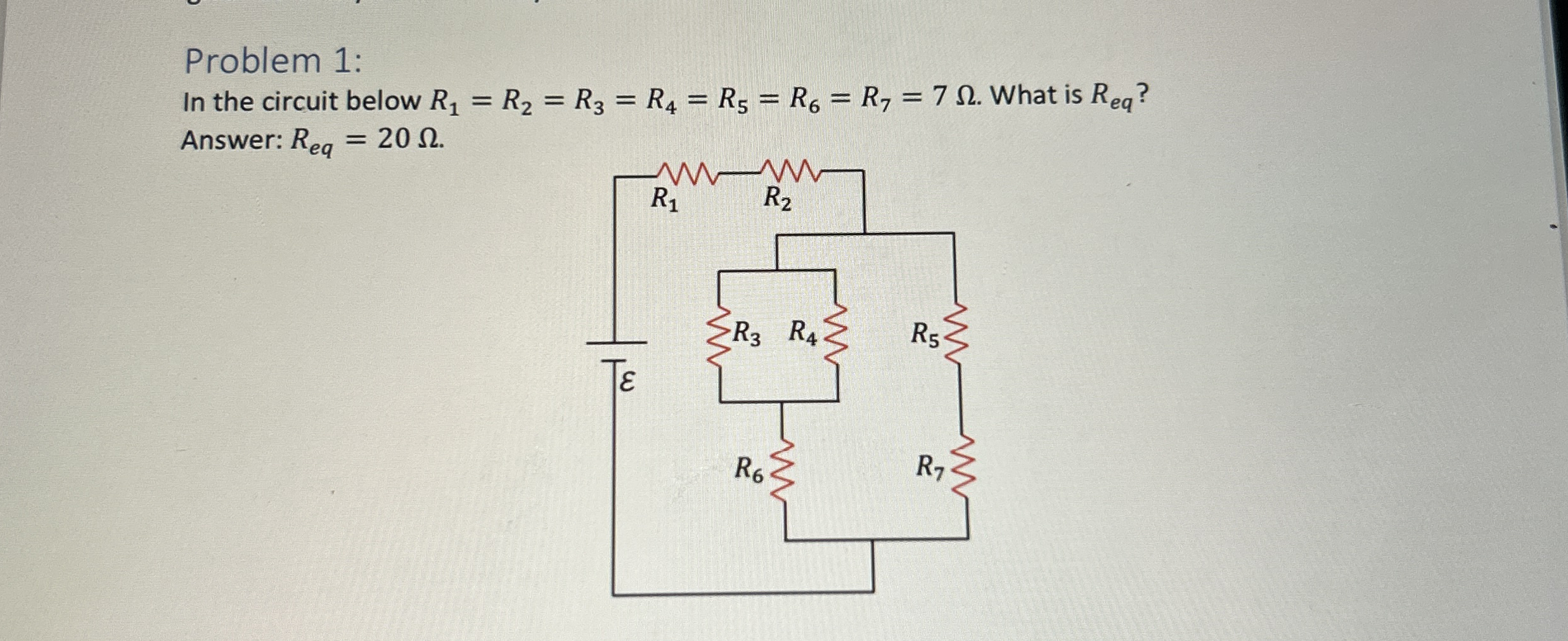 Solved Problem 1:In the circuit below | Chegg.com