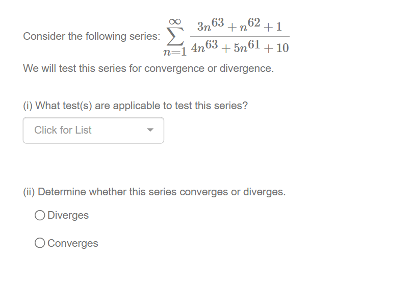 Solved Consider the following series: | Chegg.com