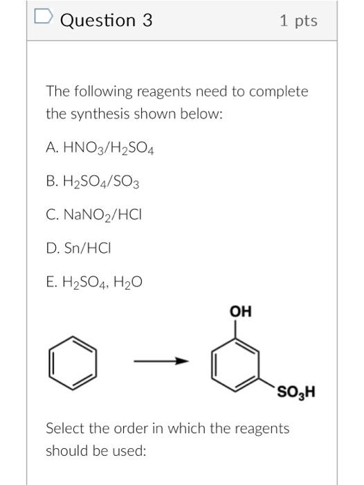 Solved The following reagents need to complete the synthesis | Chegg.com