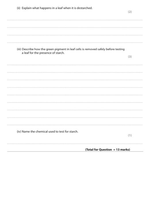 Solved (c) The diagram shows a plant with variegated leaves. | Chegg.com