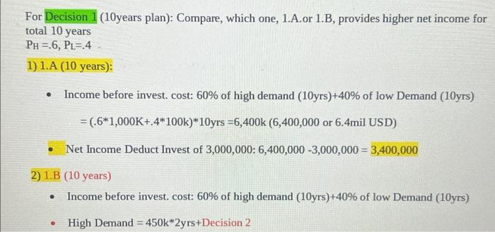 c. High Average Demand 700,000/yr,8yrs PH C. Expand | Chegg.com