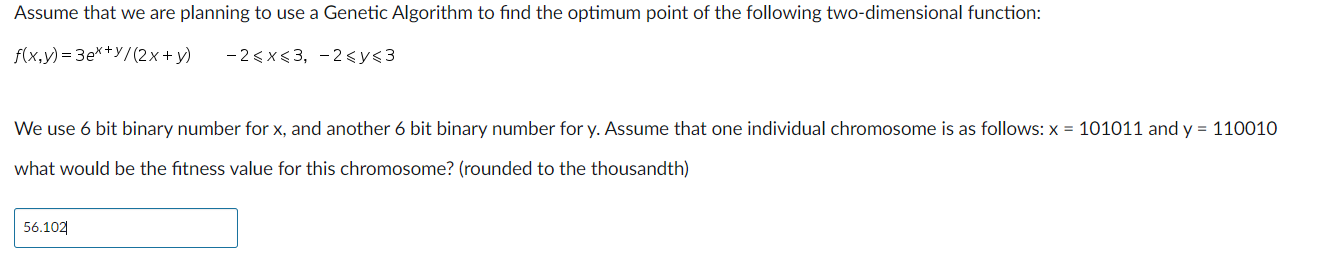 Solved Assume that we are planning to use a Genetic | Chegg.com