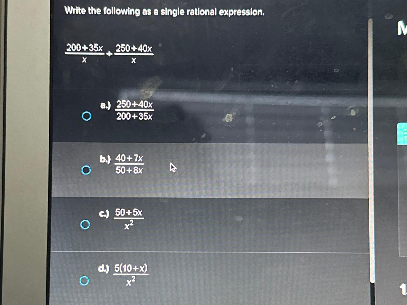 Solved Wite the following as a single rational | Chegg.com