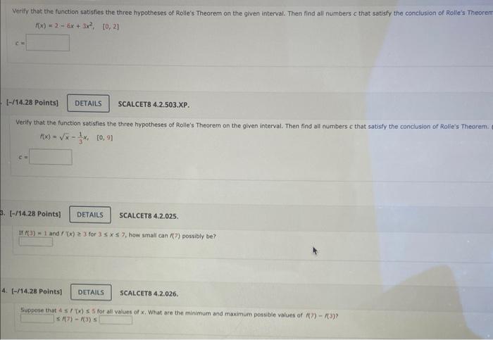 Solved Verify that the function satisfies the three | Chegg.com