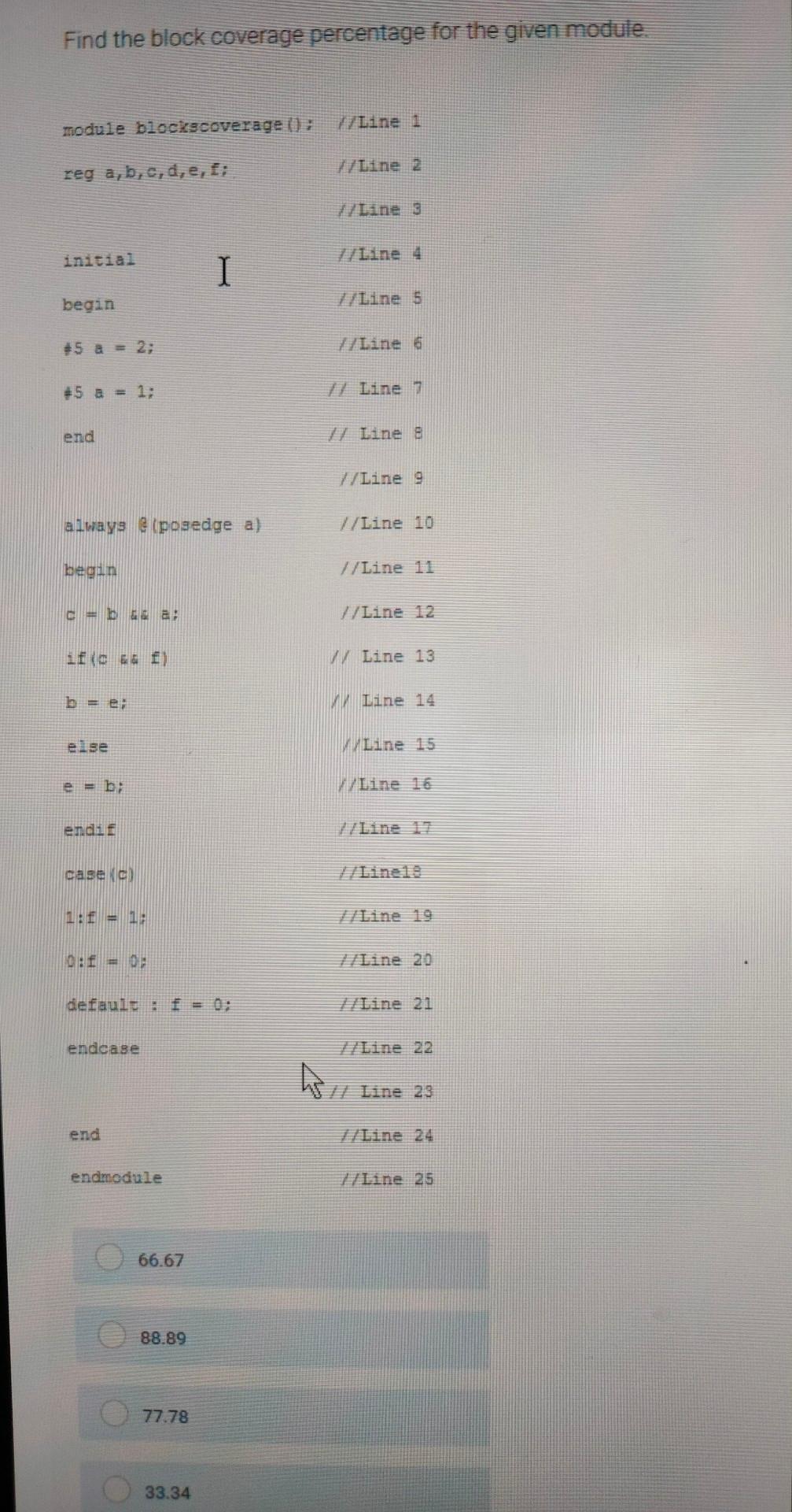 Solved Find the block coverage percentage for the given | Chegg.com