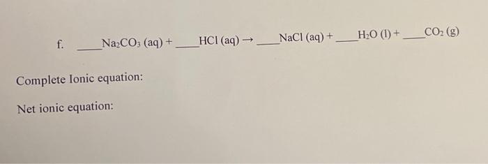 Solved balance the equation, write the total (complete) | Chegg.com