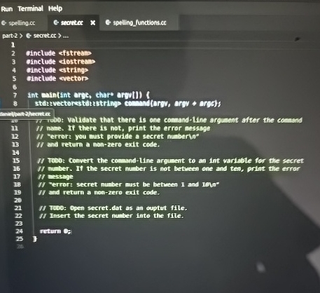 Solved by an EXPERT if if rebo: validate that there is one comand-1ine | Chegg.com