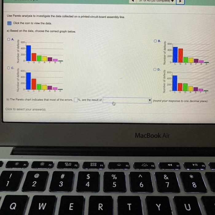 Solved Use Pareto analysis to investigate the data collected | Chegg.com