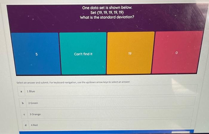 Solved One data set is shown below set (19,19,19,19,19)what | Chegg.com