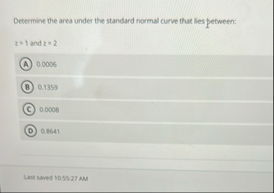 Solved Determine the area under the standard normal curve | Chegg.com