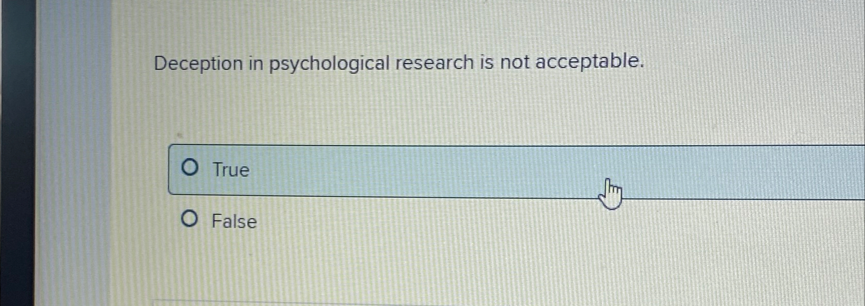 Solved Deception in psychological research is not | Chegg.com