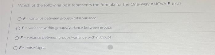 Solved Which of the following best represents the formula | Chegg.com
