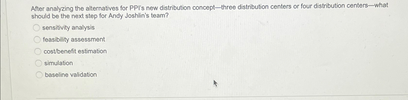 Solved After analyzing the alternatives for PPI's new | Chegg.com