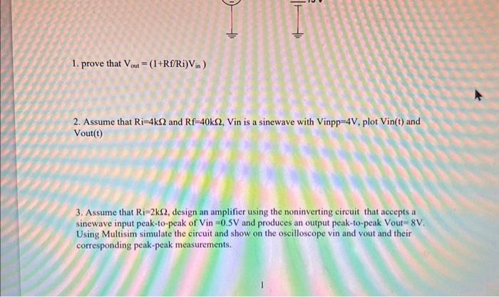 Solved Problem #1 For the noninverting opamp circuit, assume | Chegg.com