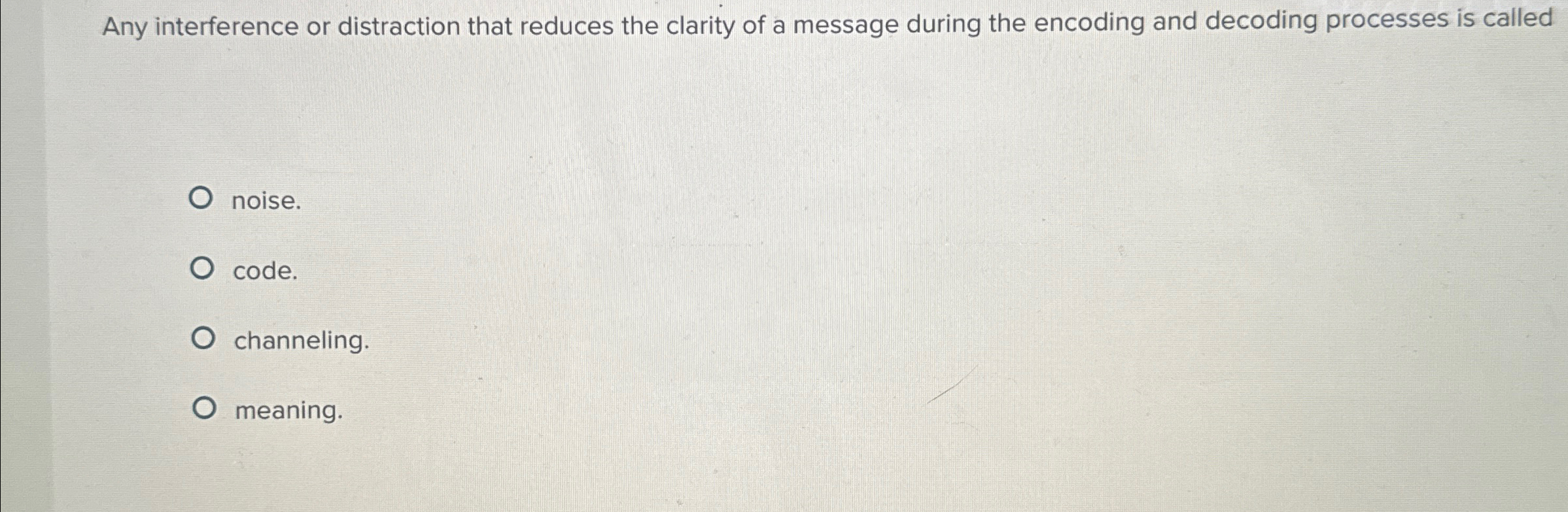 Solved Any interference or distraction that reduces the | Chegg.com