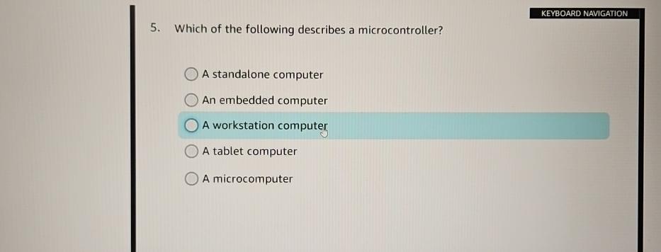 Solved KEYBOARD NAVIGATION5. ﻿Which of the following | Chegg.com