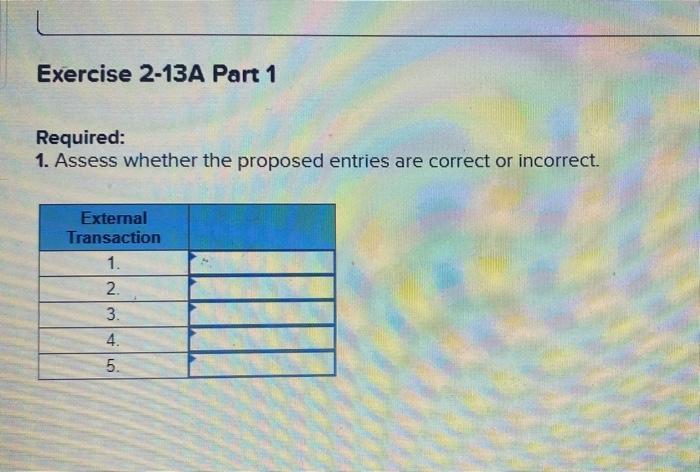 Solved Chec Exercise 2-11A Record transactions (LO2-4) | Chegg.com