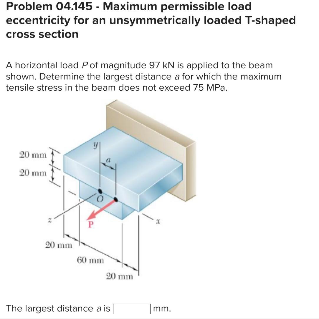Solved Problem 04.145 - Maximum permissible load | Chegg.com