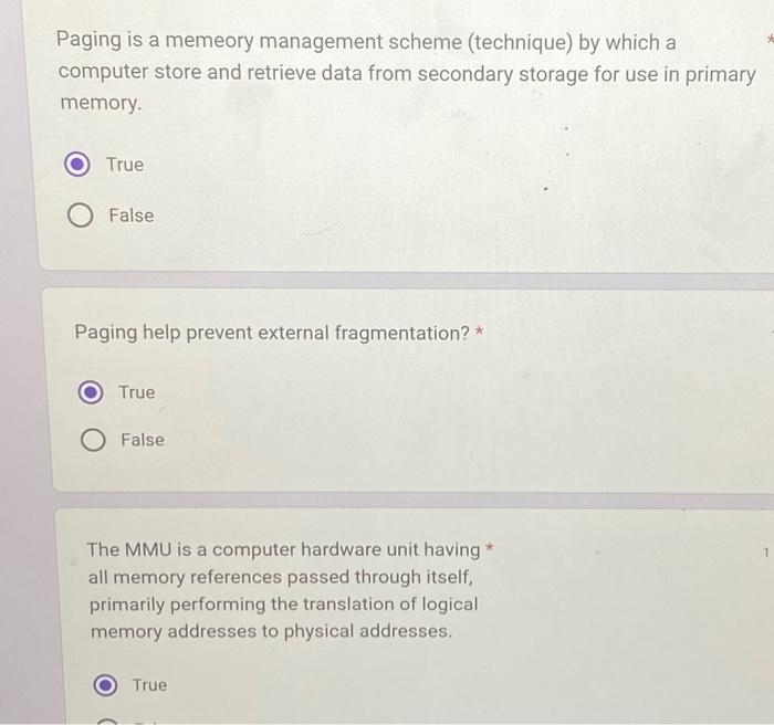 Solved Paging is a memeory management scheme (technique) by | Chegg.com