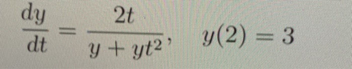 Solved solving for y, this is an ODE diffeqsolving for y, | Chegg.com