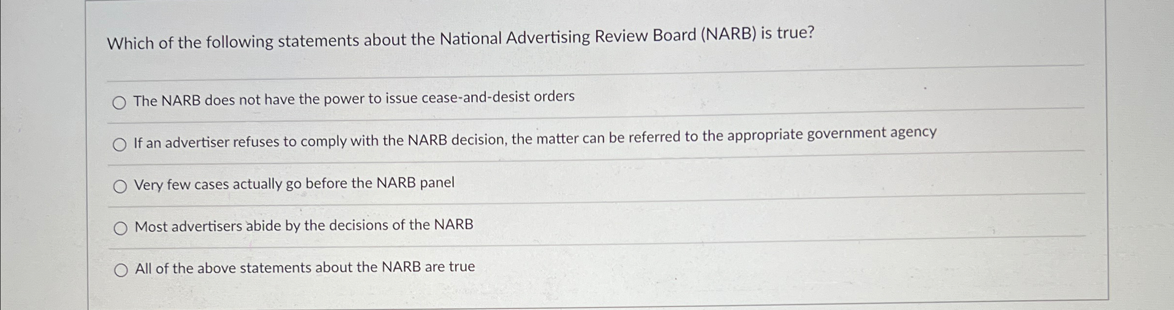 Solved Which of the following statements about the National | Chegg.com