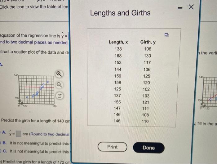 Solved Click the icon to view the table of len Lengths and | Chegg.com