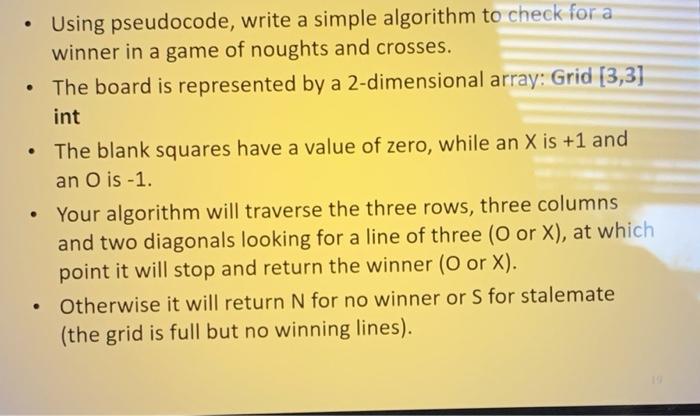 Solved Using Pseudocode Write A Simple Algorithm To Check