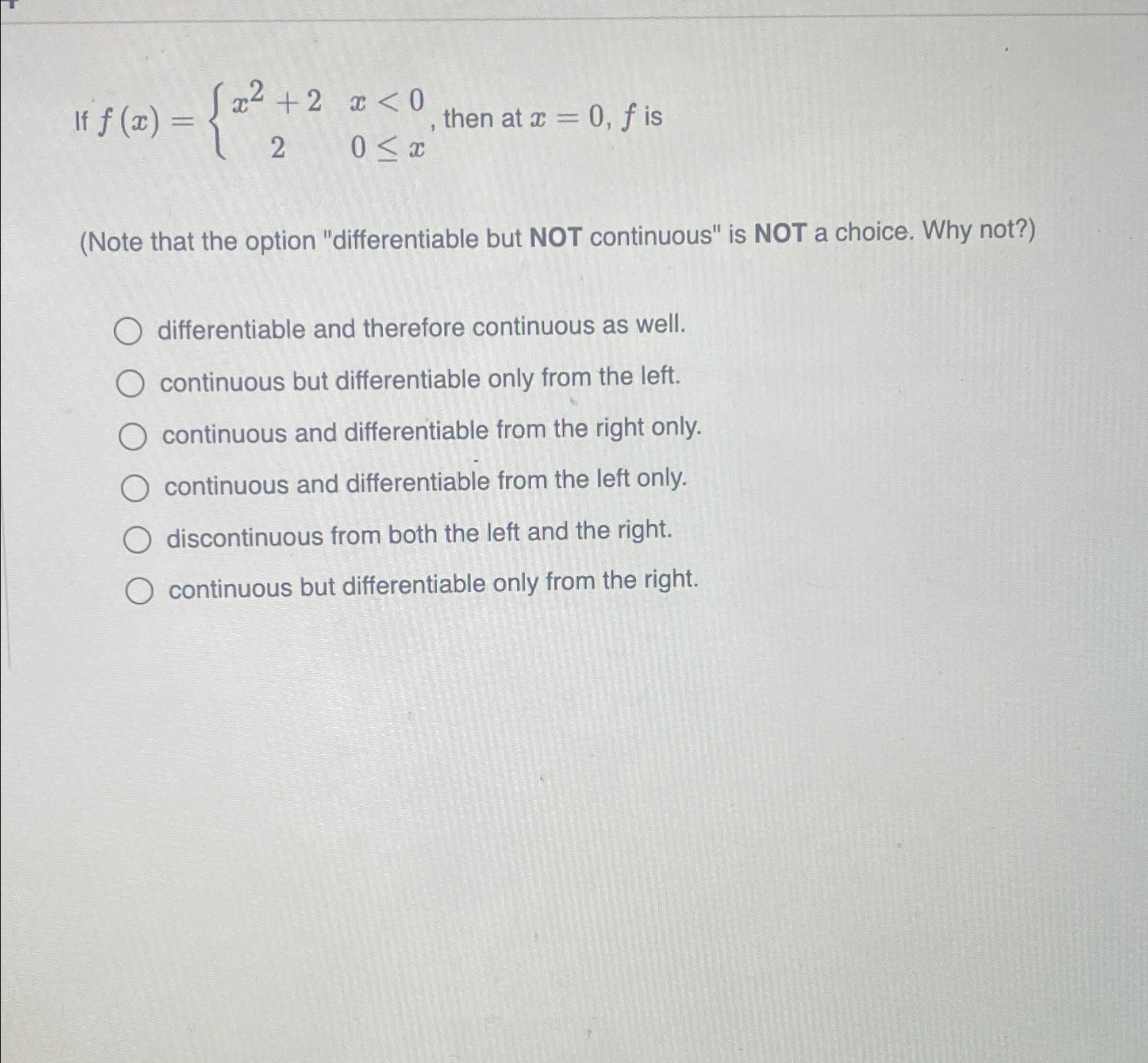 Solved If f(x)={x2+2,x