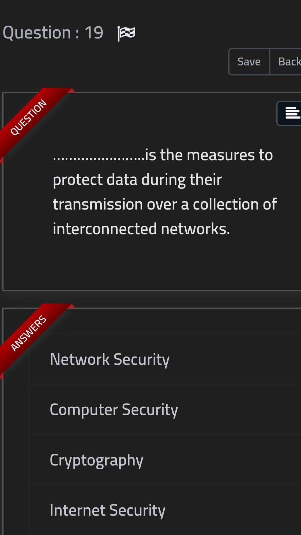 Solved uestion : 18 BE Save Back UESTION = The OSI security | Chegg.com Solved uestion : 18 BE Save Back UESTION = The OSI security | Chegg.com