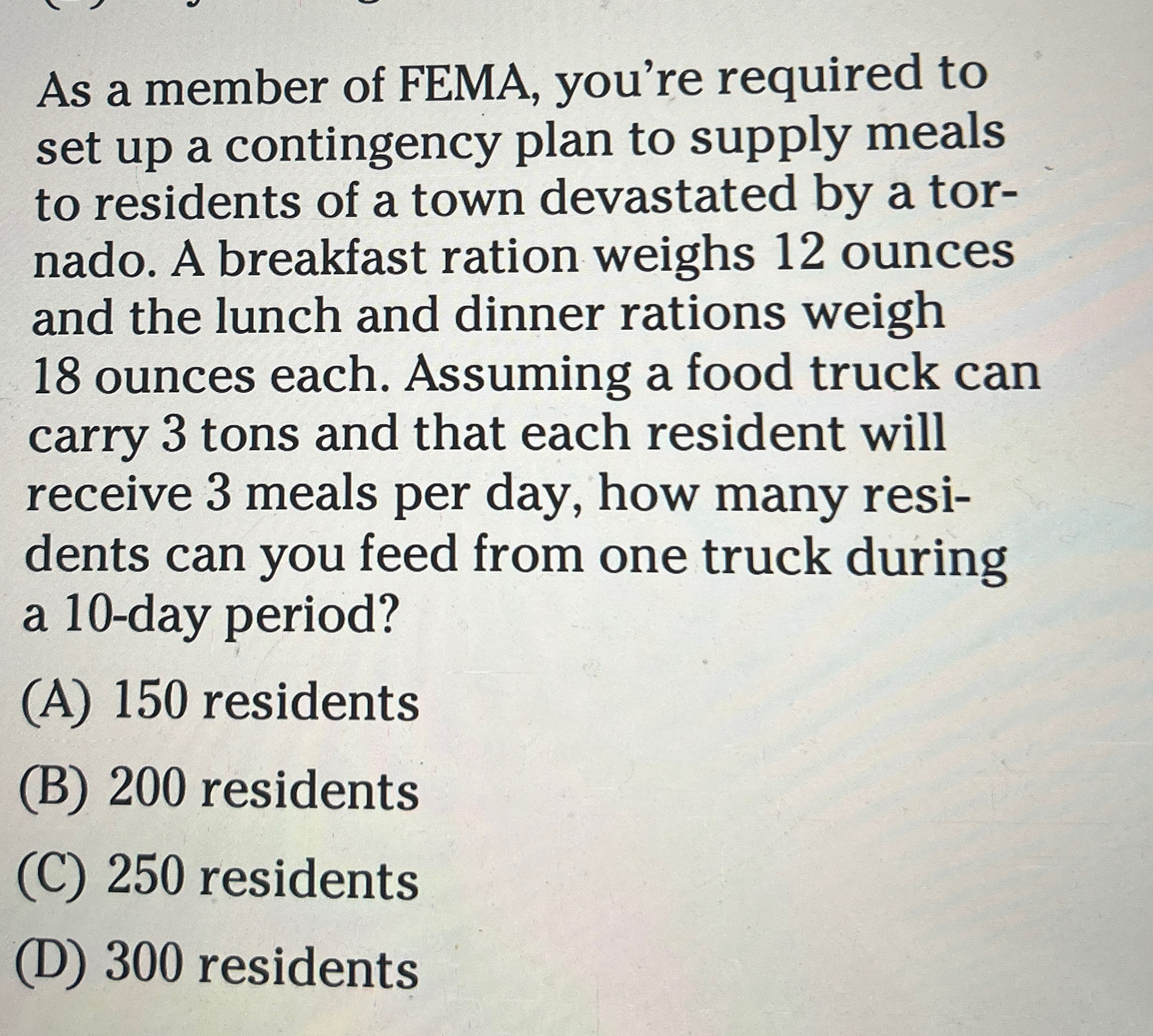 Solved As a member of FEMA, you're required to set up a | Chegg.com