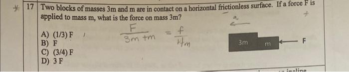 Solved Three blocks of mass 3 m,2 m, and m are connected by | Chegg.com
