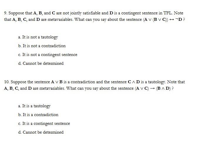 Solved 9. Suppose that A, B, and C are not jointly | Chegg.com