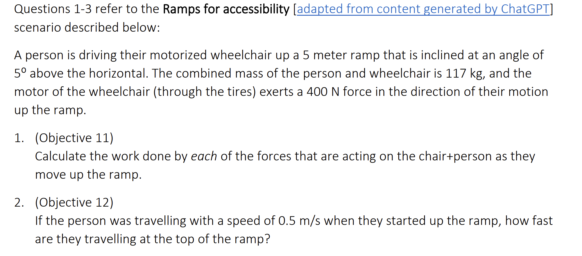 Solved Questions 1-3 ﻿refer to the Ramps for accessibility | Chegg.com